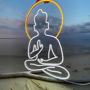 Buddha Neon Sign - Buddhist God for Yoga Class. Custom Led Sign for ...