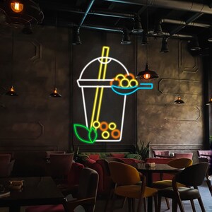 Bubble Tea Neon Sign for Cafe and Shop. Sign of Street Food - Etsy