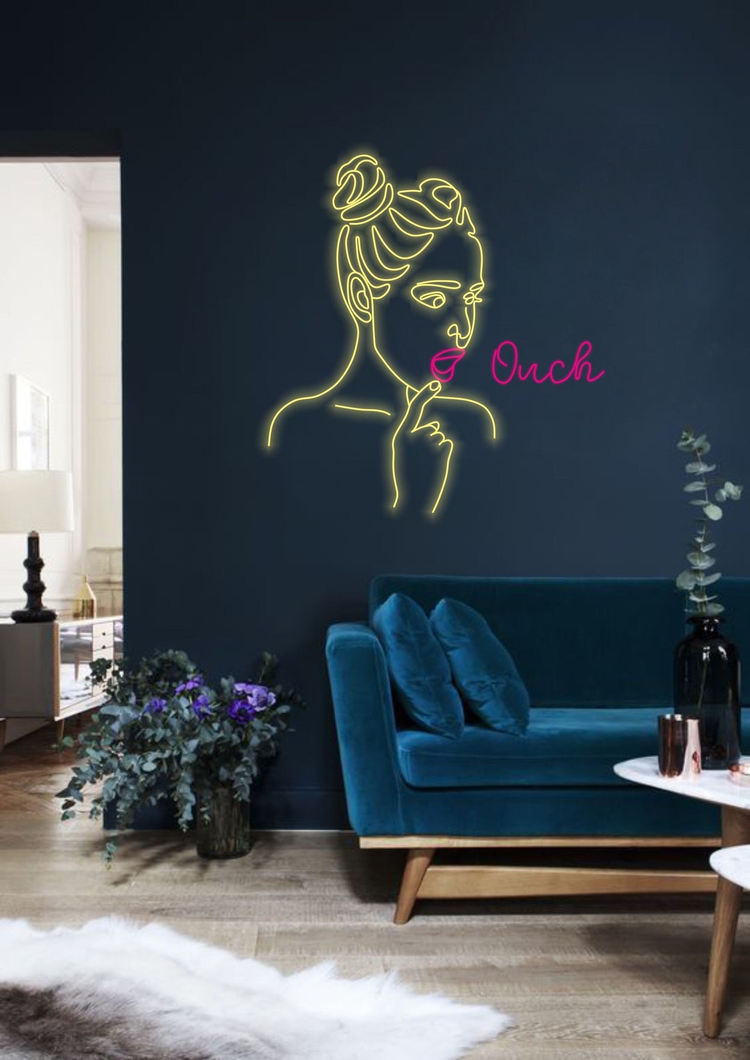 Girl Saying Ouch Neon Sign for Beauty Salon. Led Decor for Wall - Etsy