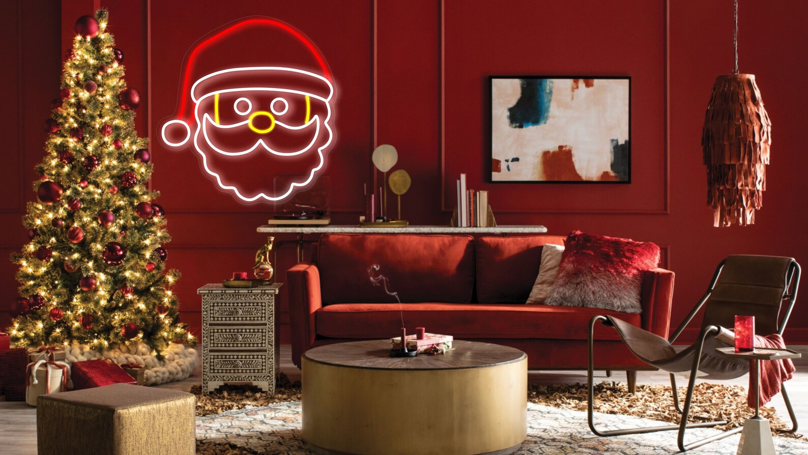 Santa LED Neon Sign for Wall Decor Christmas Neon Sign Santa | Etsy