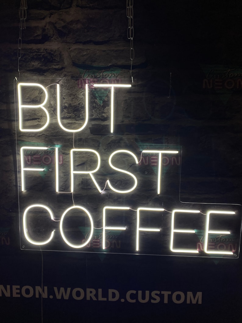 But First Coffee Neon Sign, Bar Restaurant Light Decor - Etsy