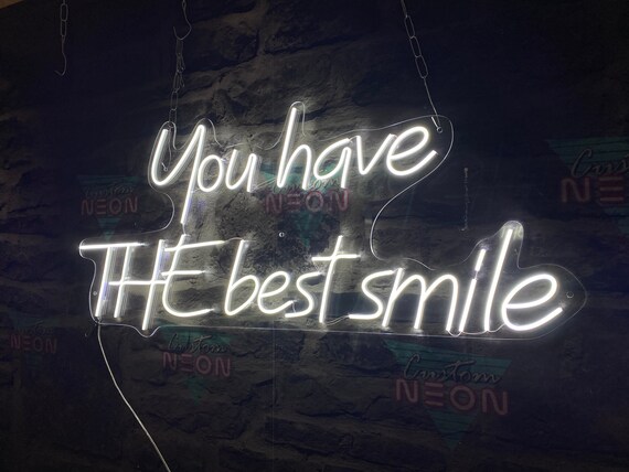 Home & Living Home Décor Smile Neon Sign Led Neon Sign Custom Neon Sign ...