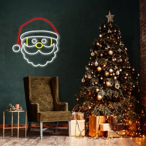 Santa LED Neon Sign for Wall Decor, Christmas Neon Sign, Santa Claus ...
