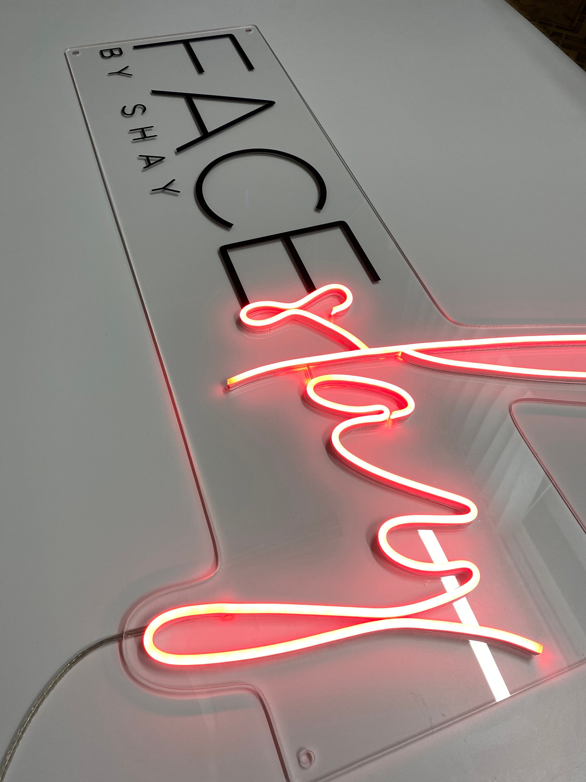 Neon Logo Sign Custom Business Logo Reception Desk Indoor | Etsy