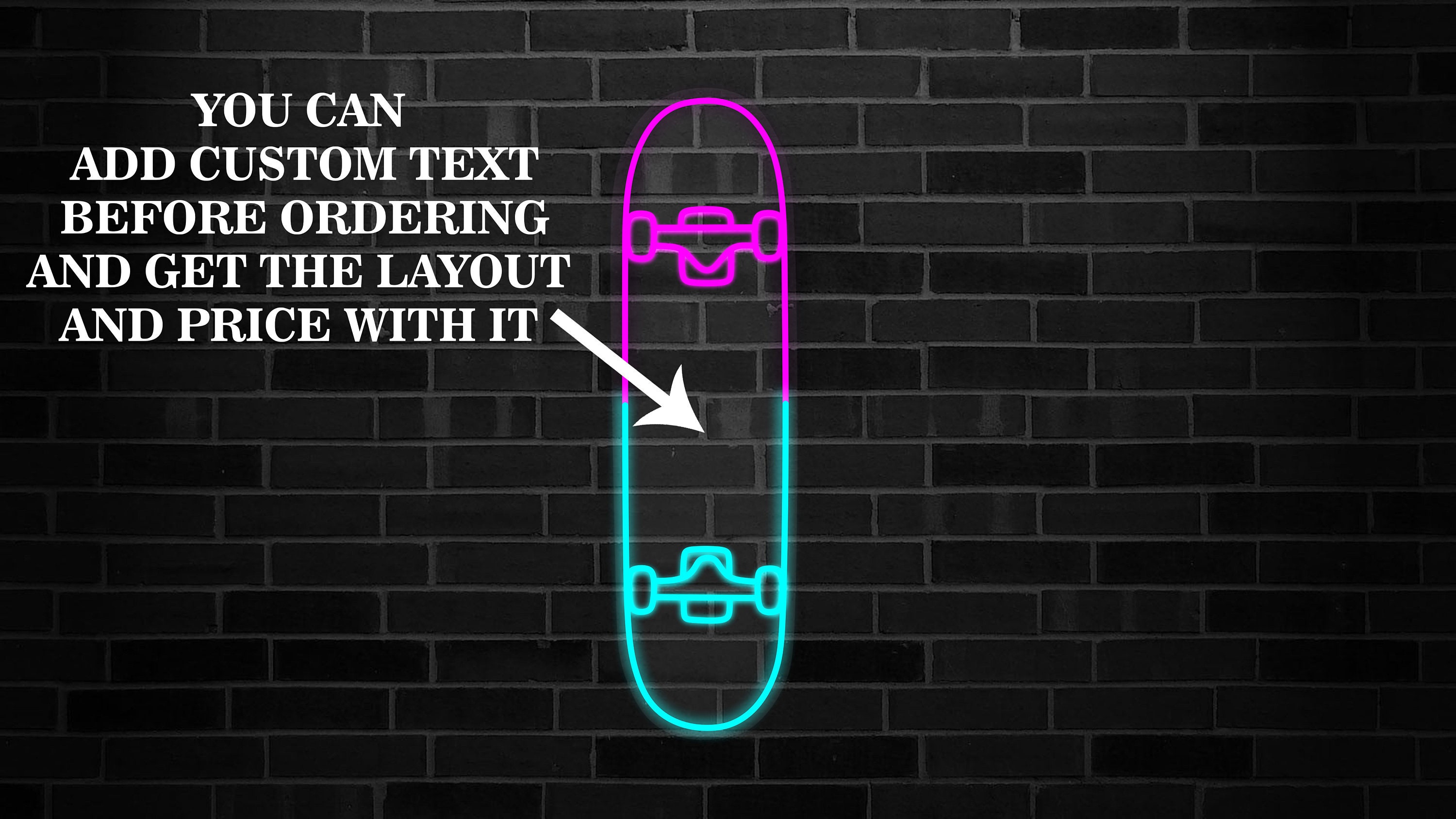 Skateboard Neon Sign Skateboard Art Skateboard Decor Teen - Etsy