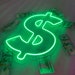 Dollar Sign Neon Sign - Bright Money Symbol for Your Space - Etsy