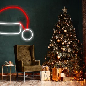 Santa Hat Neon Sign for Decoration, Christmas Neon Sign, Christmas ...