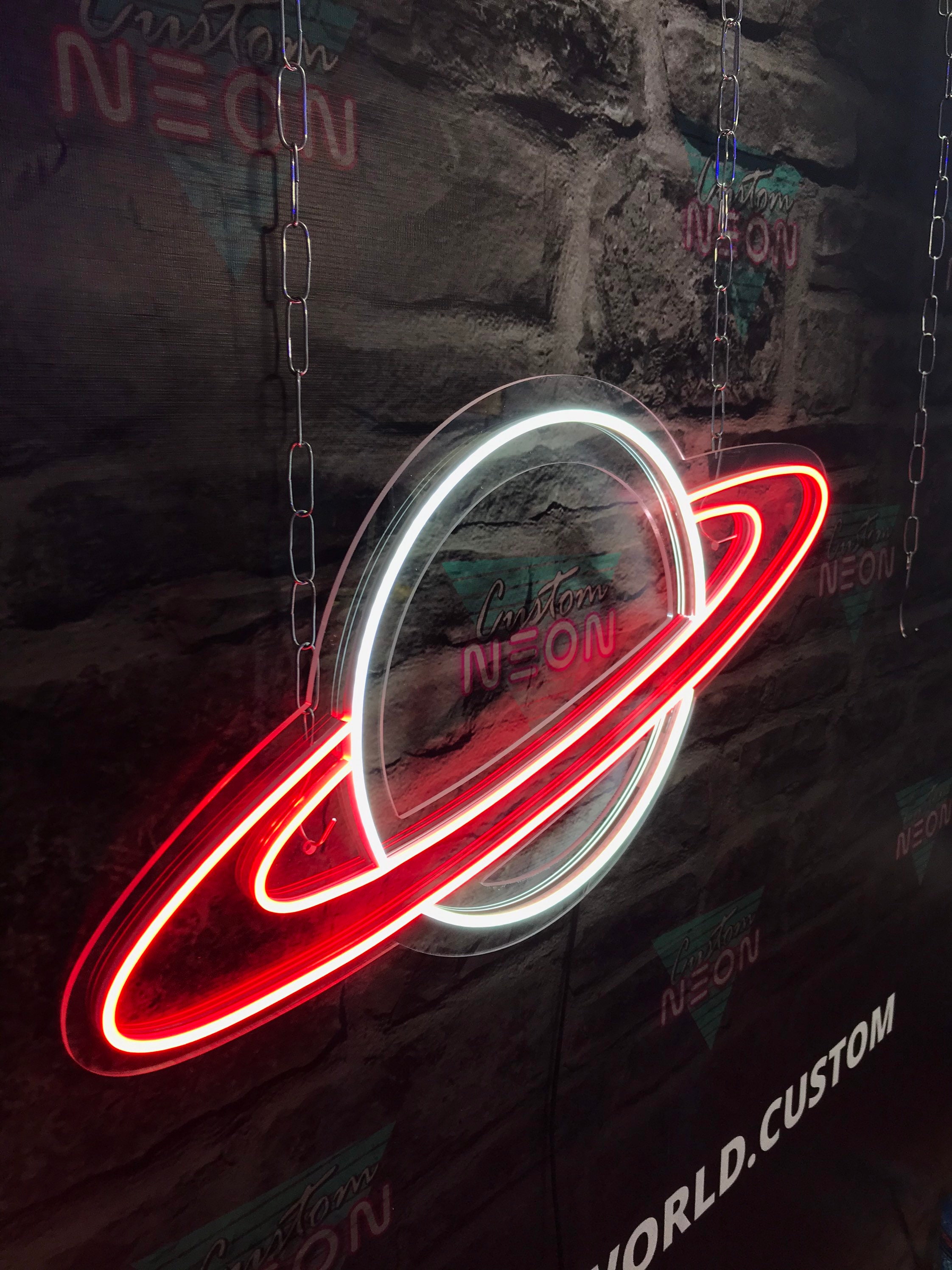 Planet Saturn Neon Sign Kids Space Bedroom Wall Decor. - Etsy