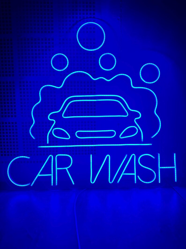 Car Wash Neon Sign for Auto Detailing Service. Car Business Signs - Etsy