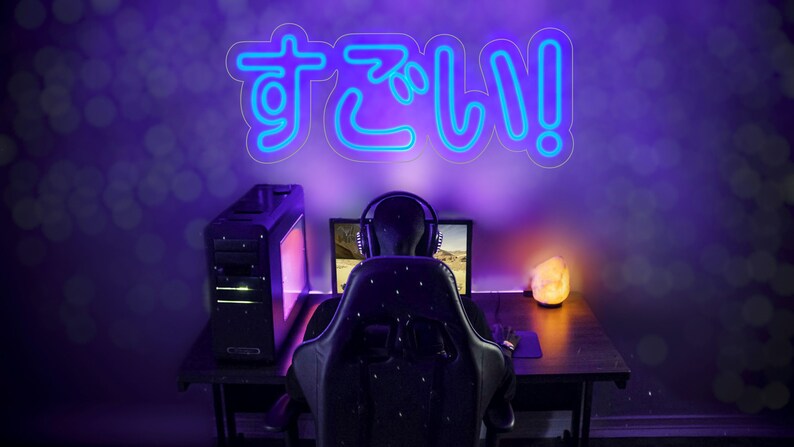 Neon "sugoi!" Kanji Sign: Japanese Game Room Decor - Etsy
