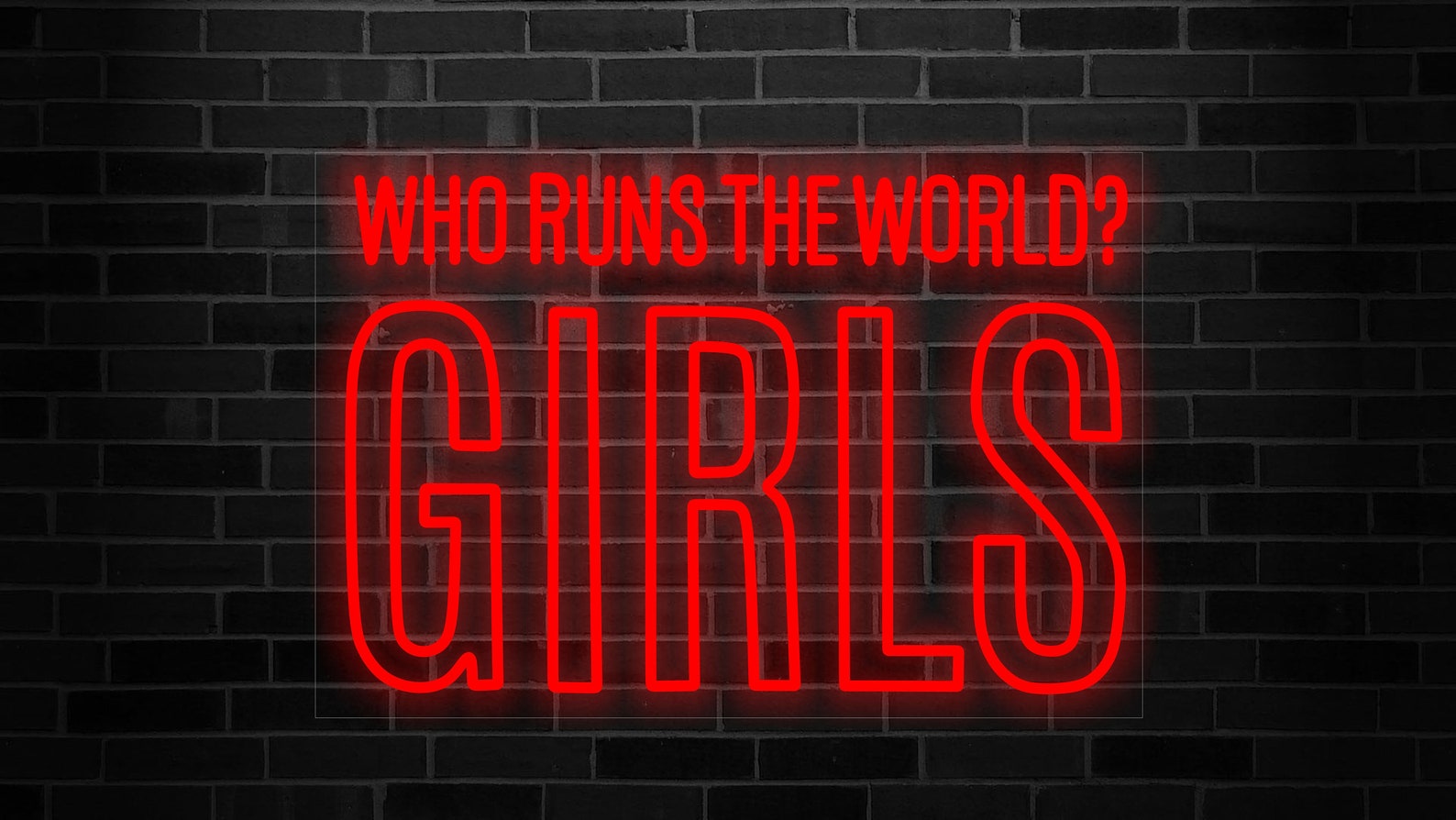 Who Runs the World Girls Neon Sign Neon Sign Quote Feminist | Etsy
