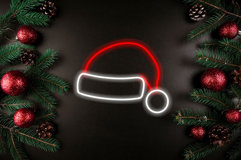 Santa Hat Neon Sign for Decoration Christmas Neon Sign - Etsy