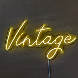 Vintage Neon Sign for Shop. Store Sign for Second Hand or Vintage ...