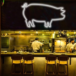Pork Neon Signs - BBQ Sign for Restaurant. Ranch Decor, Meat Market ...