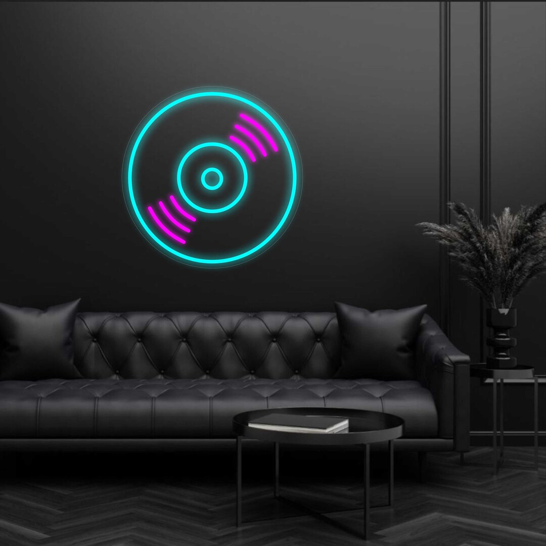 Vinyl Record Neon Sign: Retro Music Studio Decor - Etsy
