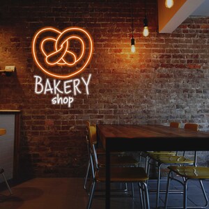 Bakery Shop Neon Sign - Pretzel, Led Neon Sign, Coffee Bar Sign, Cafe ...