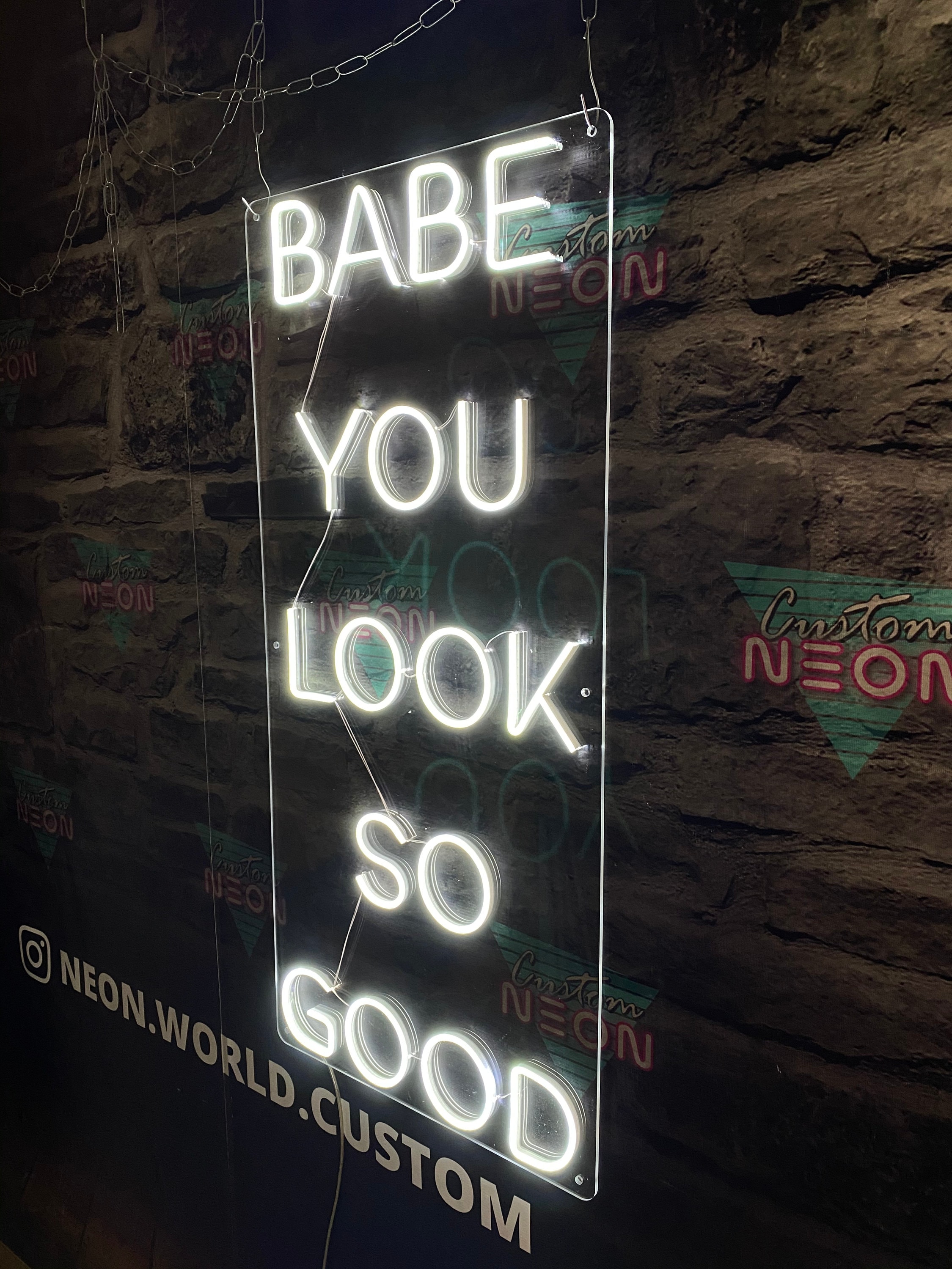 Babe you look so good neon sign custom sign bedroom Neon | Etsy