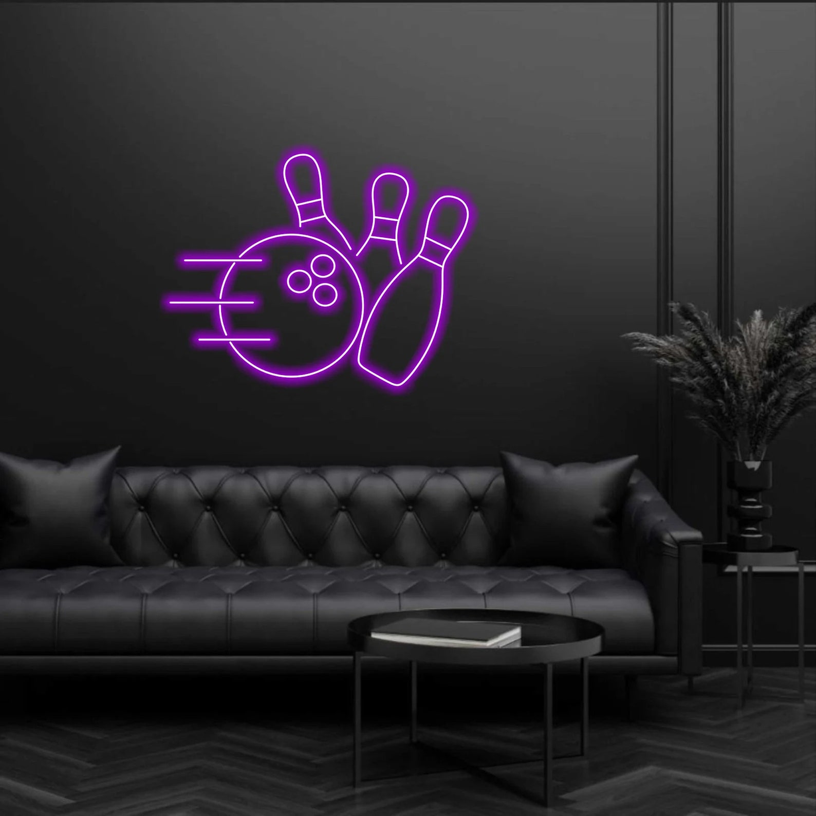 Bowling Ball and Pin - Sports LED Neon Sign. Light Decor of the Game ...