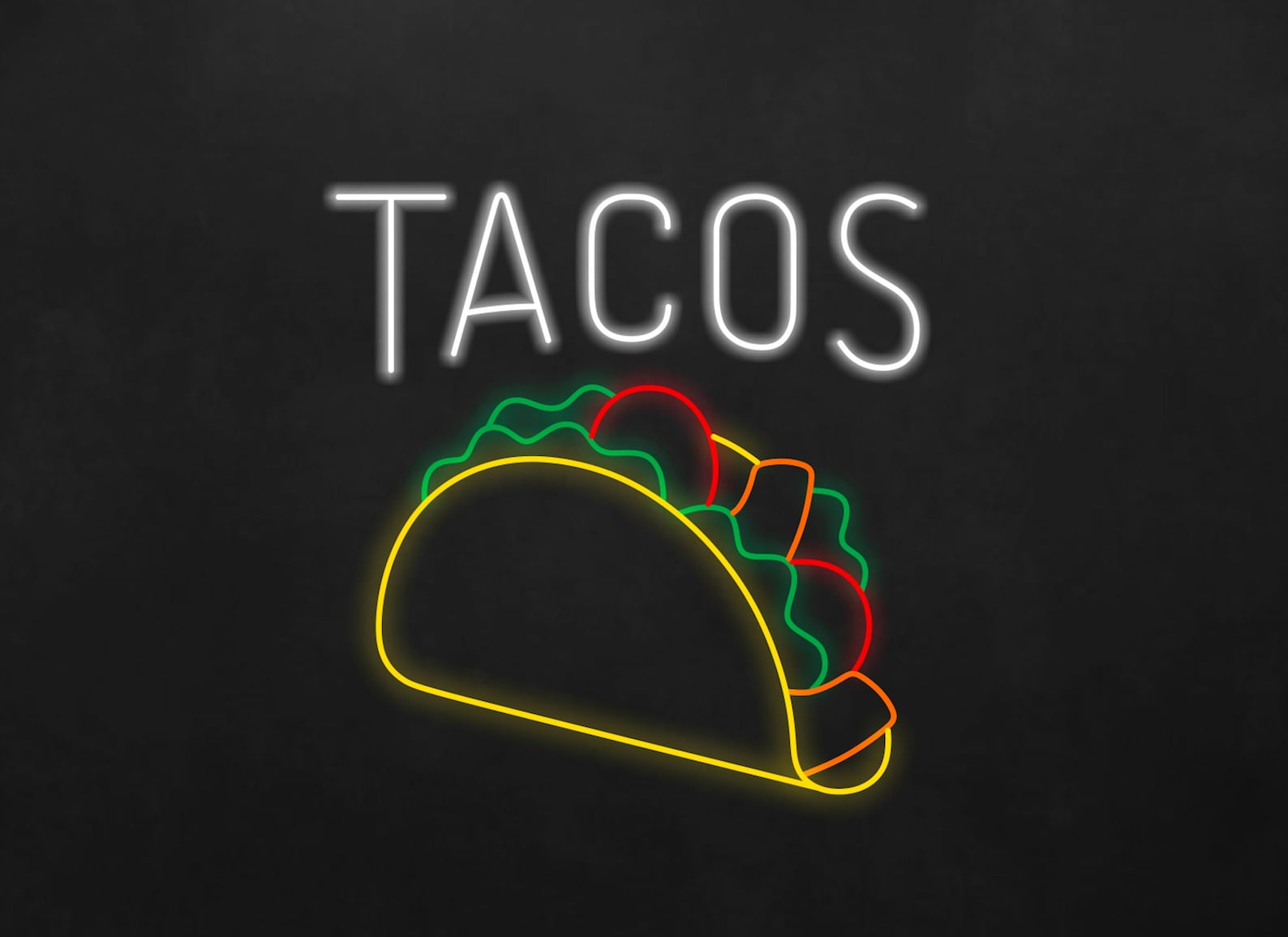 Taco Neon LED Sign is a Bright Decor for Mexican Cuisine. - Etsy