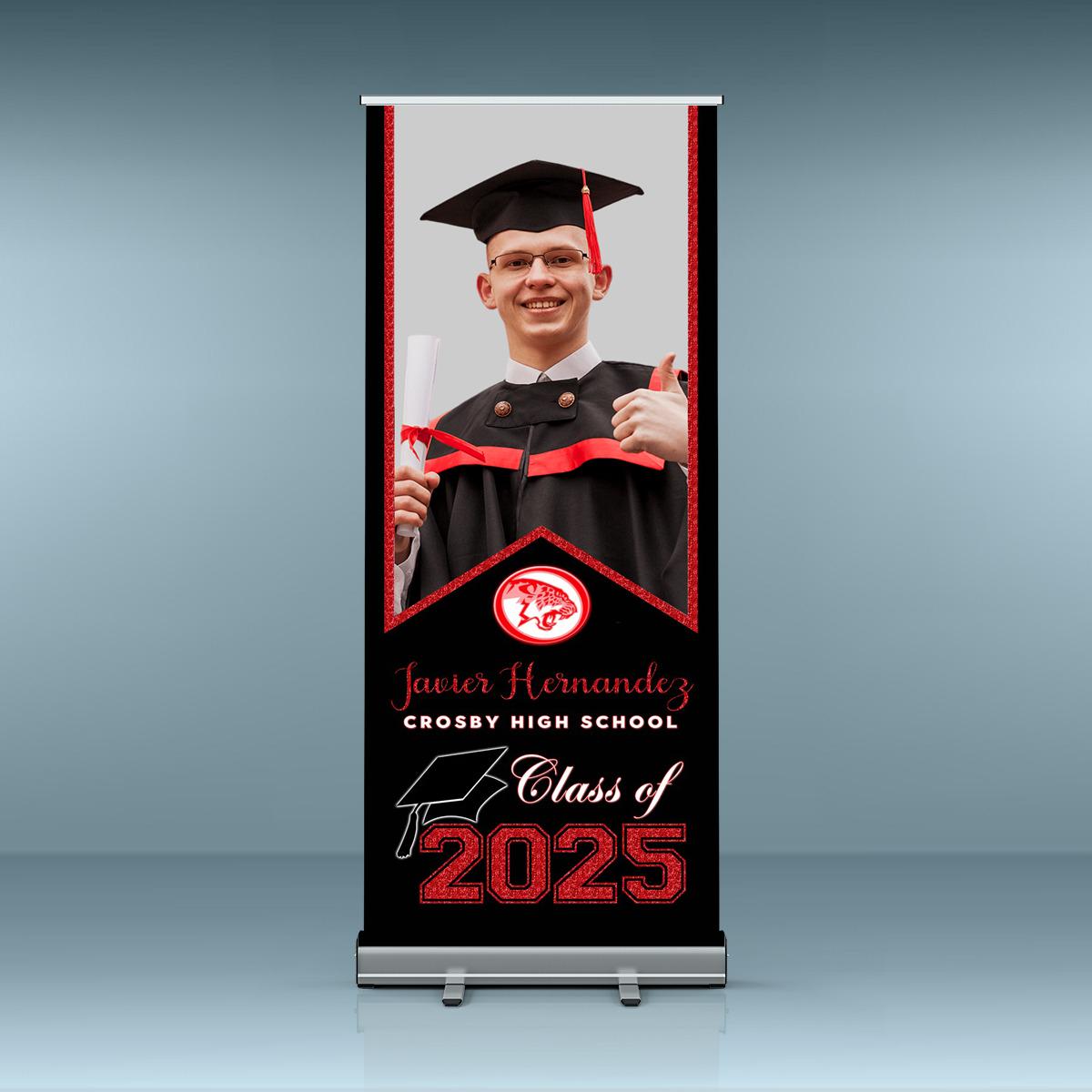 Custom Graduation Retractable Banner Stand: Class of 202X Graduation ...