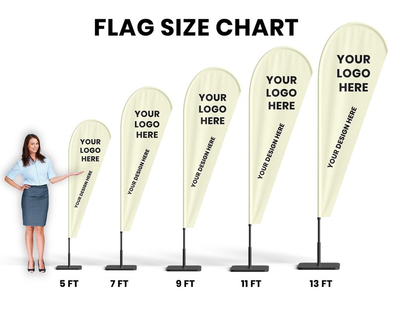Custom Teardrop Feather Flag, Full Print, Personalized Logo - Etsy