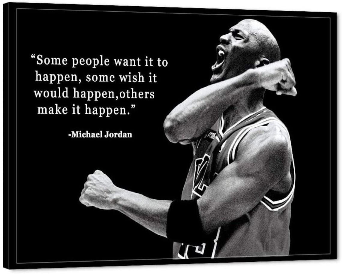 Michael Jordan Poster Canvas Art Motivational Posters Michael | Etsy