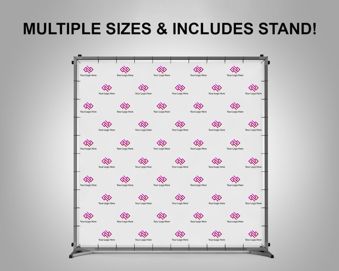 Custom 7x7 Step and Repeat Banner Business Logo Backdrop Personalized ...