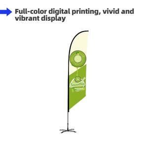 Standard Angled Advertising Flag – Outdoor Event Banner, Custom ...