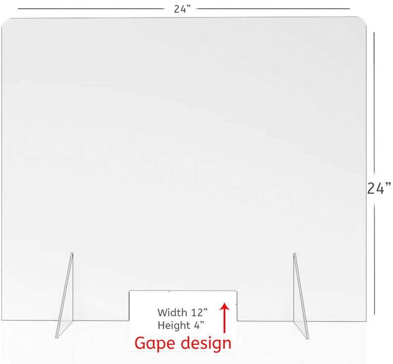 Countertop Desk Sneeze Guard for Schools, Office, Reception Desk ...