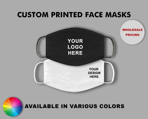 Custom Logo Masks Reusable and Washable Mask Logo on Mask - Etsy
