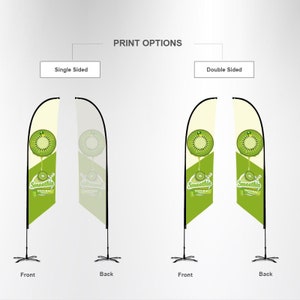 Standard Angled Advertising Flag – Outdoor Event Banner, Custom ...