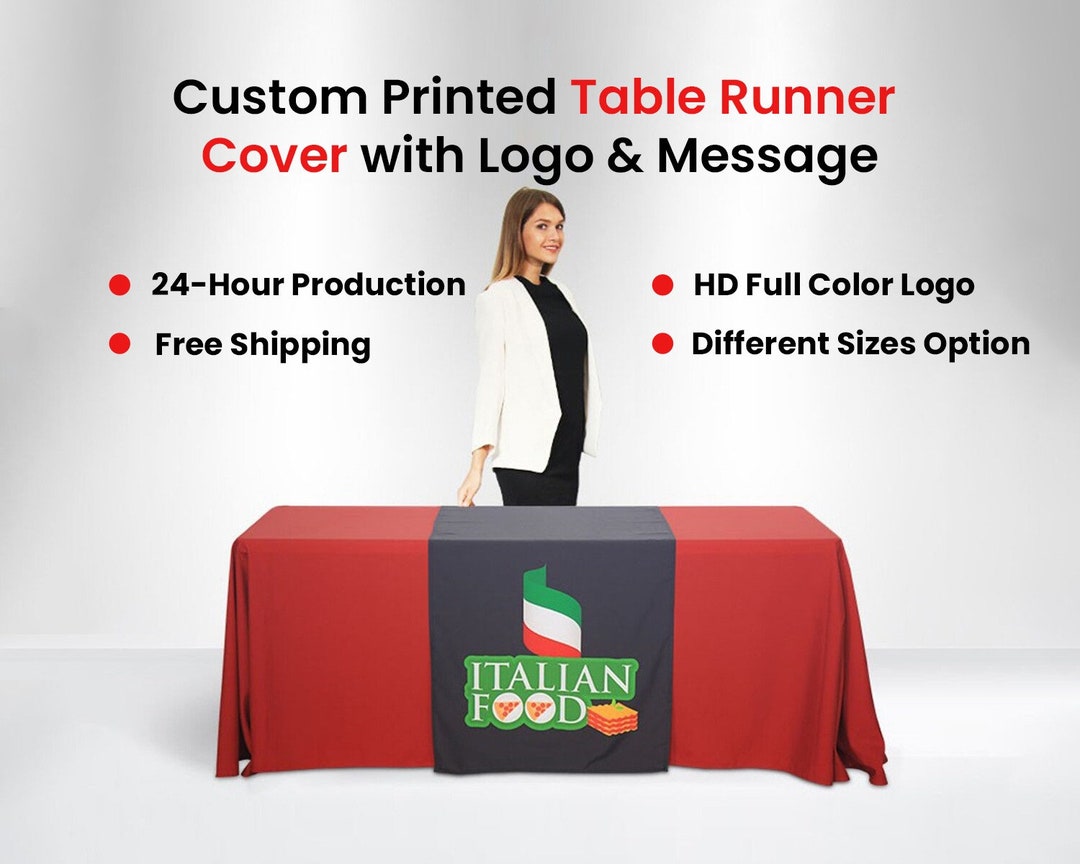 Custom Logo Table Runner, Custom Table Runner With Your Logo and ...