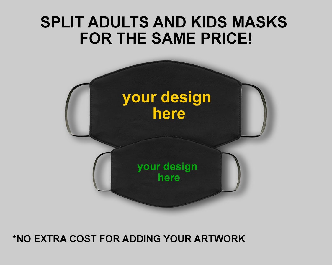 Company Logo Masks Reusable and Washable Mask Logo on Mask - Etsy