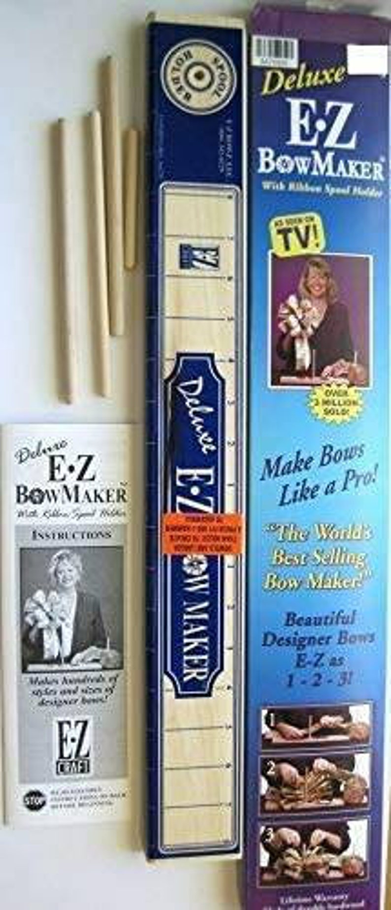 Deluxe E-Z Bow Maker Kit With Ribbon Spool Holder | Make Professional ...