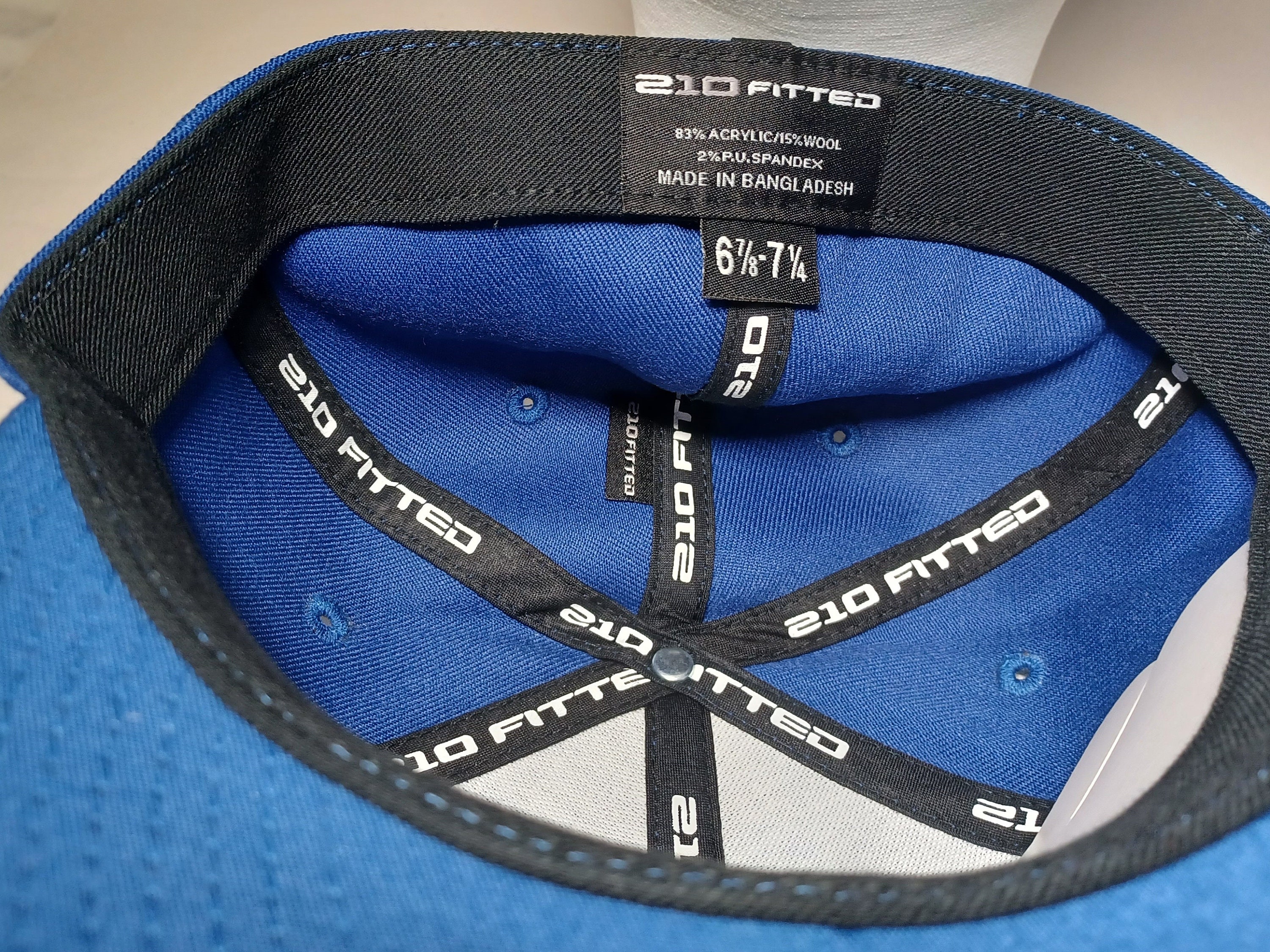 Flexfit 210 Fitted Blank in Red, White or Royal Blue, Flat Bill, 6 Panel Cap, Just Perfect to ...