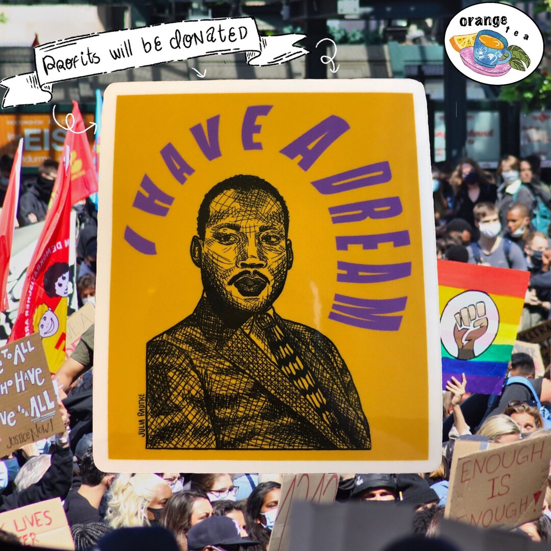 Martin Luther King Jr. Blm Vinyl Sticker all Profits Will - Etsy