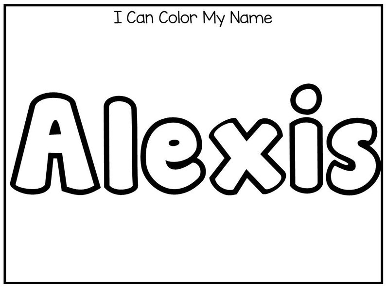 ALEXIS printable name tracing worksheets and activities. 20 | Etsy