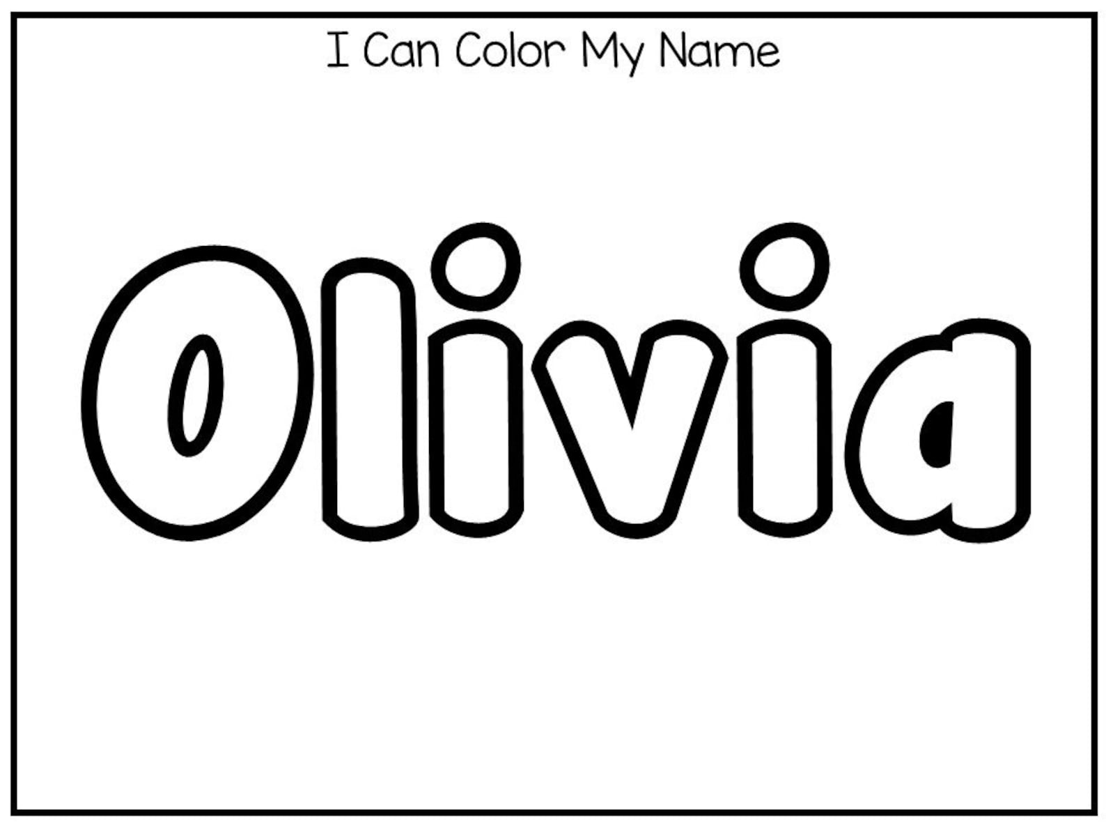 20 Printable OLIVIA Name Tracing Worksheets and Activities. No | Etsy