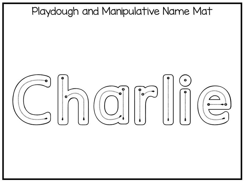 20 Printable CHARLIE Name Tracing Worksheets and Activities. | Etsy