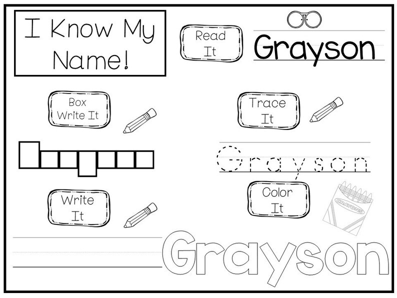 20 Printable GRAYSON Name Tracing Worksheets and Activities. | Etsy
