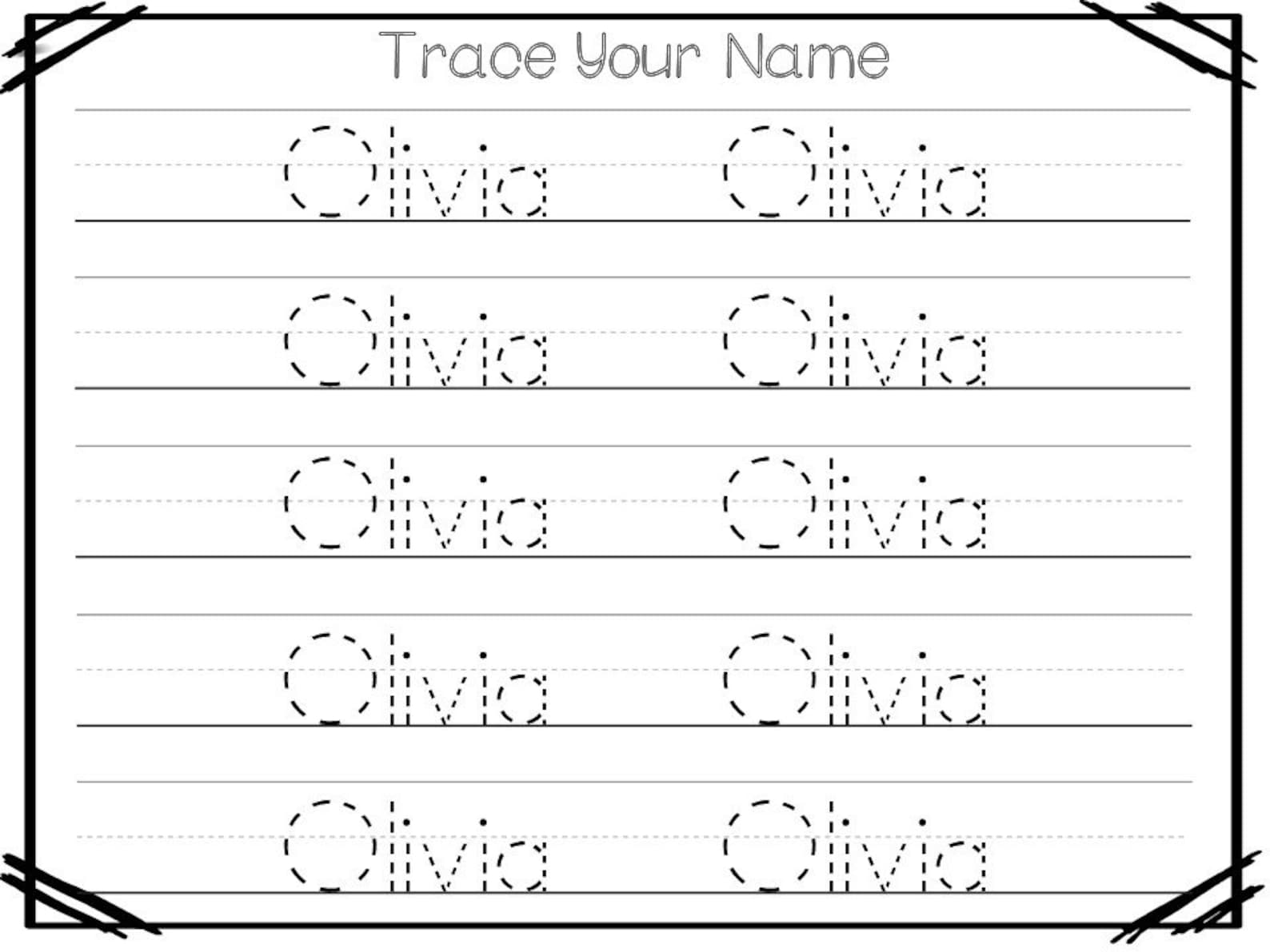 20 Printable OLIVIA Name Tracing Worksheets and Activities. No | Etsy