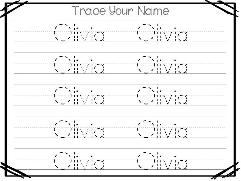 20 Printable OLIVIA Name Tracing Worksheets and Activities. No | Etsy