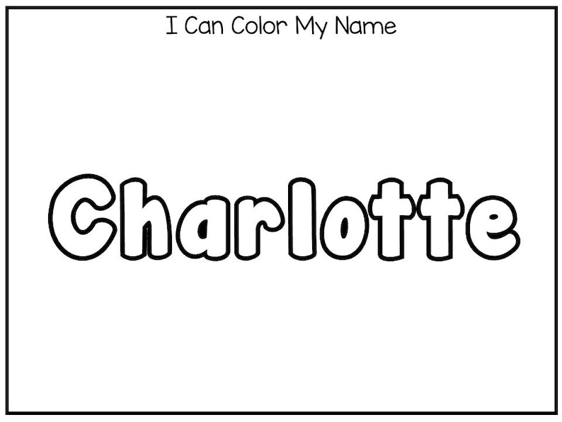 Charlotte Name Coloring Pages Coloring Pages