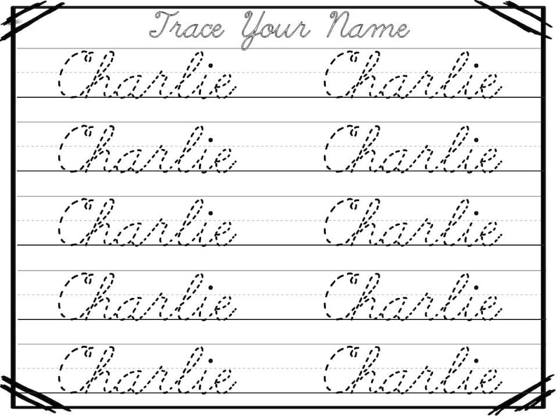 20 Printable CHARLIE Name Tracing Worksheets and Activities. | Etsy