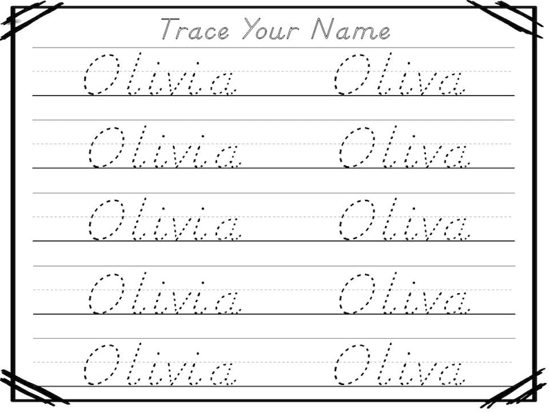20 Printable OLIVIA Name Tracing Worksheets and Activities. No | Etsy