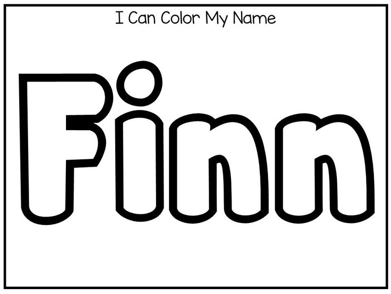 20 Printable FINN Name Tracing Worksheets and Activities. No | Etsy