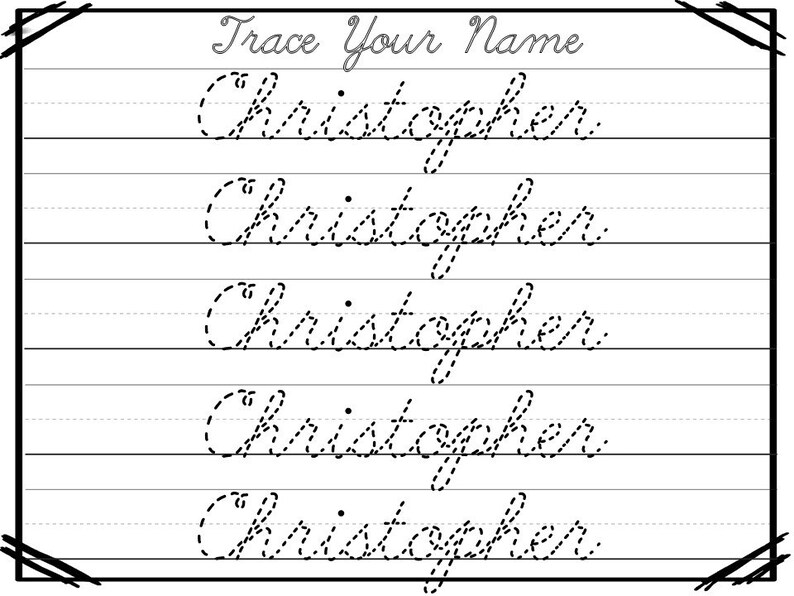 20 Printable CHRISTOPHER Name Tracing Worksheets and | Etsy