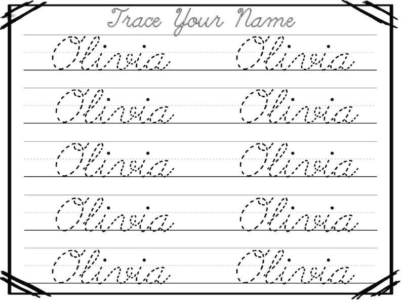 20 Printable OLIVIA Name Tracing Worksheets and Activities. No | Etsy