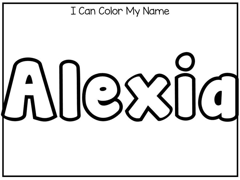 ALEXIA printable name tracing worksheets and activities. 20 | Etsy