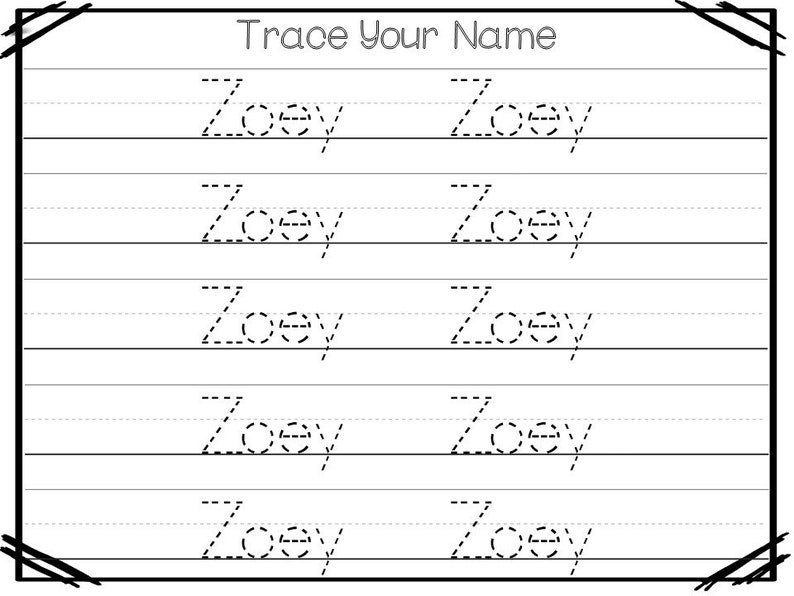 20 Printable ZOEY Name Tracing Worksheets and Activities. No | Etsy